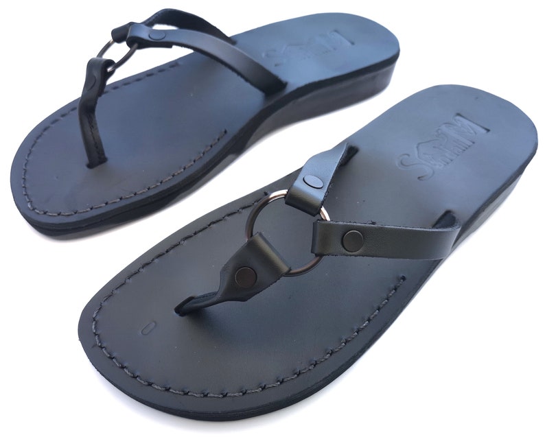 Orange Leather Sandals for Women Ladies' Summer Flip - Etsy