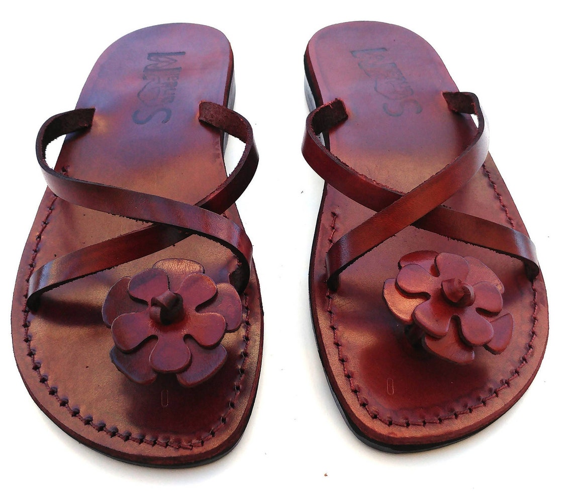 Brown Women's Leather Sandals Classic Summer Everyday - Etsy
