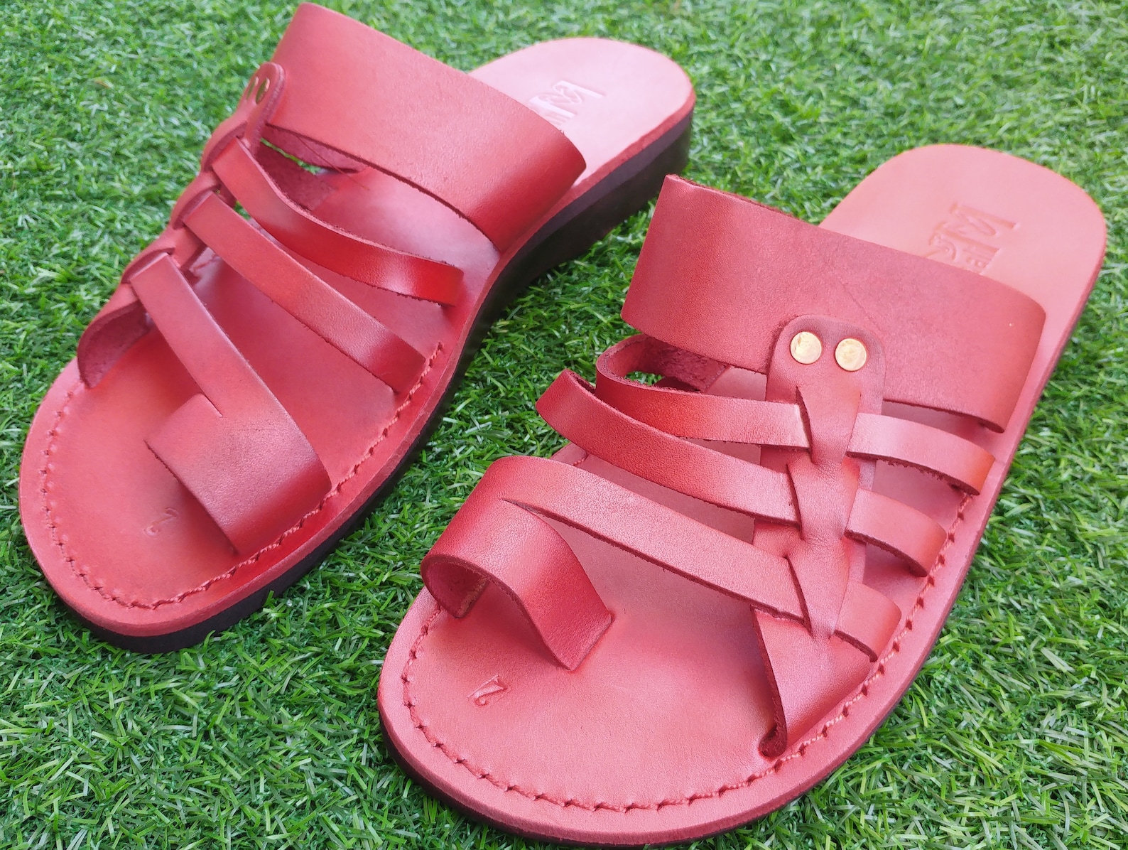Tan Leather Jesus Sandals for Women and Men, YAHEL - Etsy