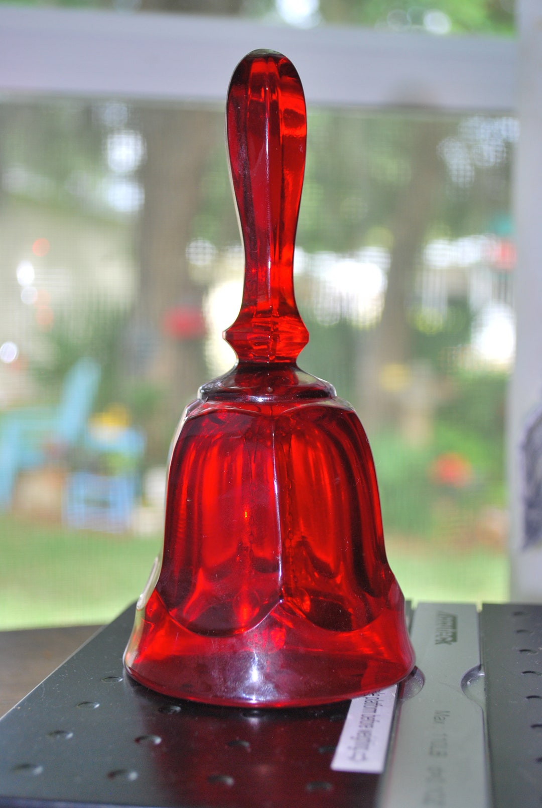 Stunning Amberina Bell, Collectible Red Crystal Bell - Etsy