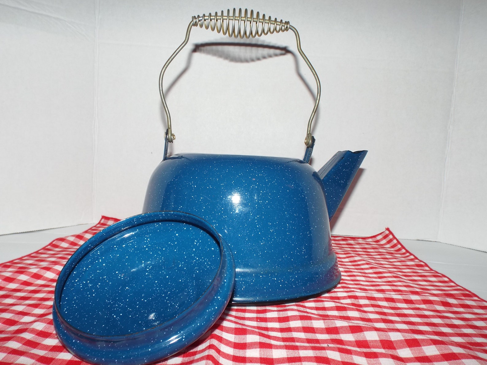 Blue Speckled Coffee Pot Vintage Country Farmhouse Coffee Pot | Etsy