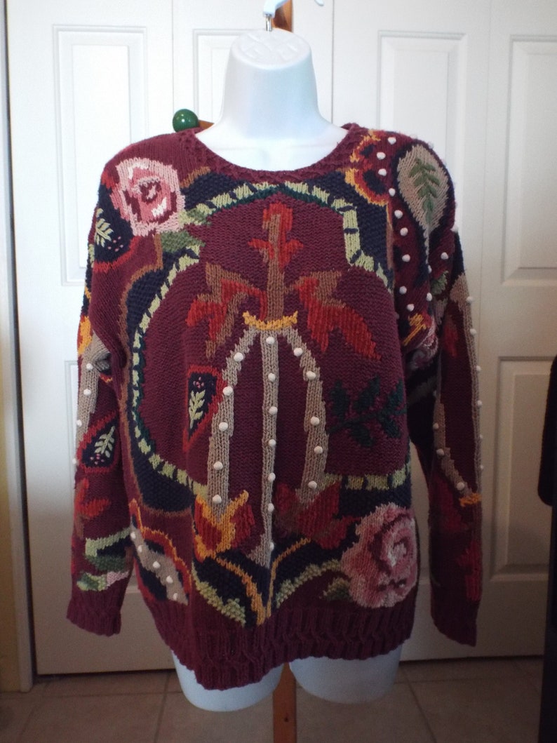 Hand Knitted Sweater Boho Sweater Vintage Boho Sweater - Etsy