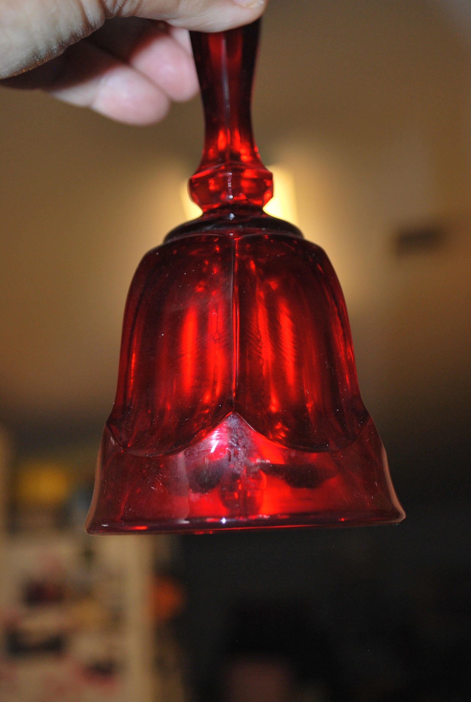 Stunning Amberina Bell Collectible Red Crystal Bell - Etsy
