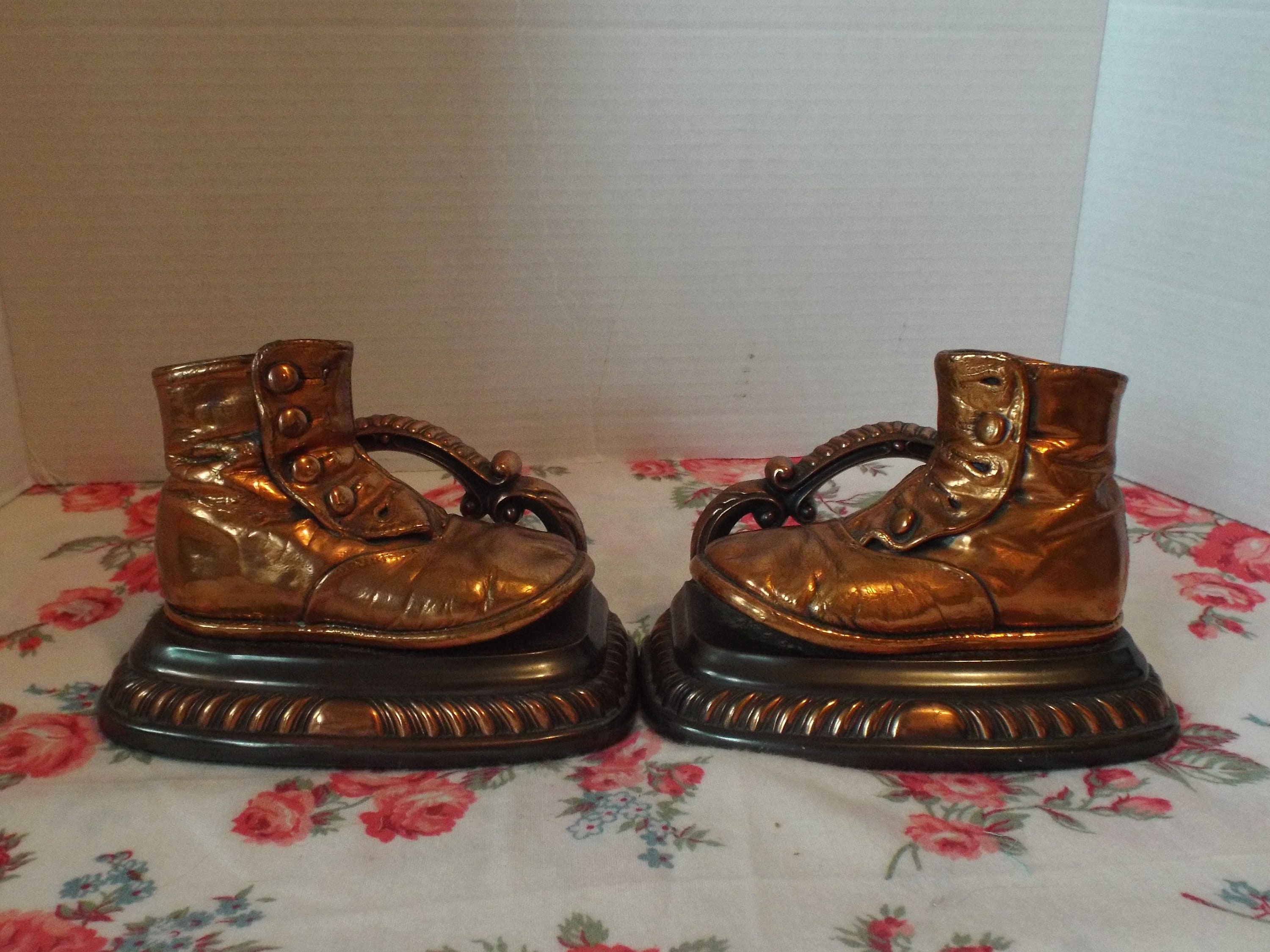 Vintage Bronzed Baby Shoes Antique Baby Shoes | Etsy