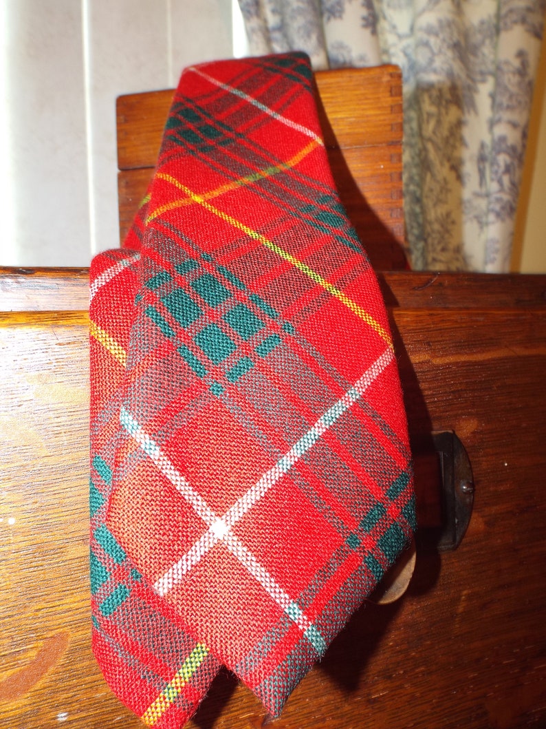 Men's Scottish Necktie Scotland Tartan Necktie Red Plaid - Etsy