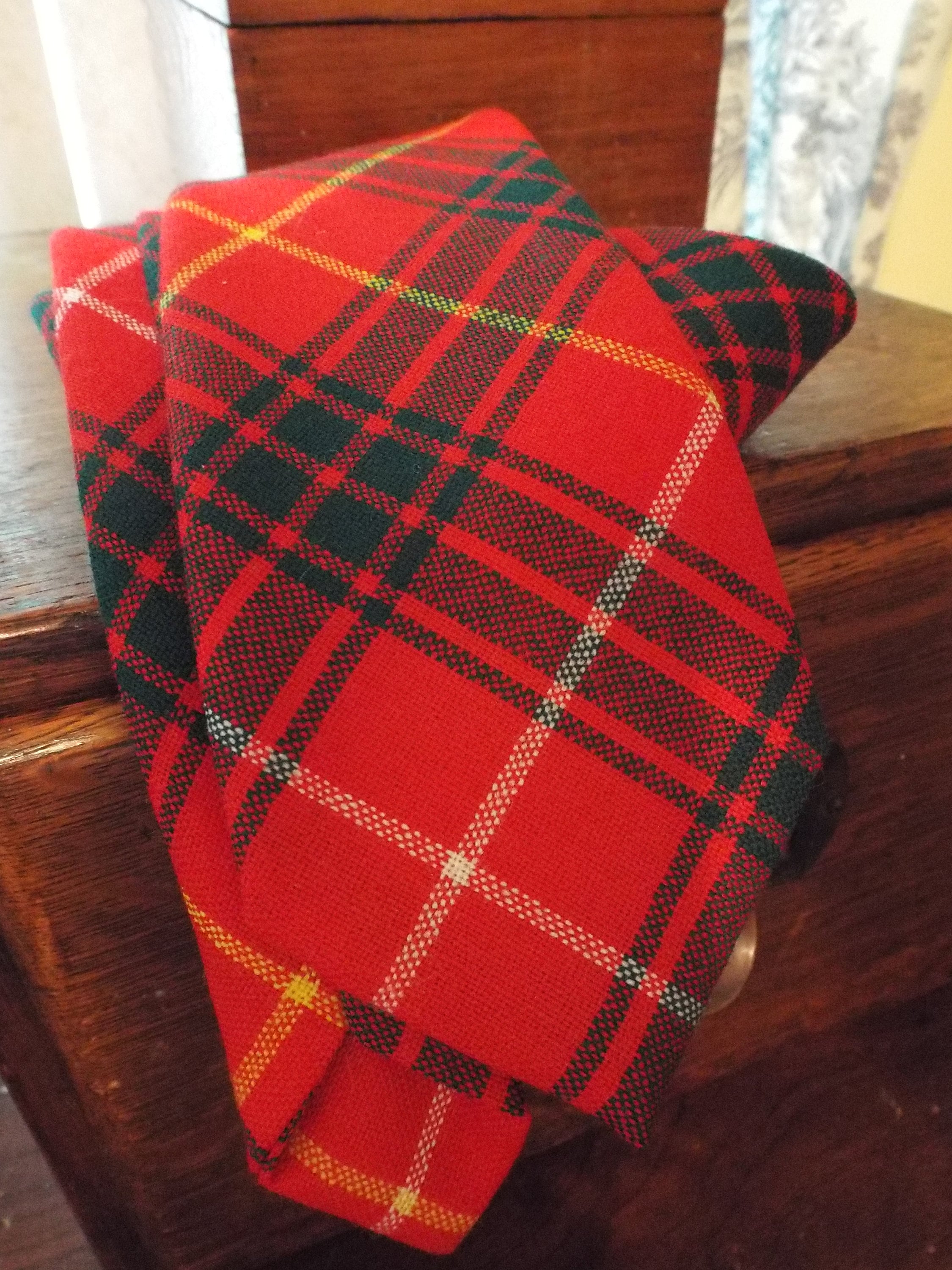 Men's Scottish Necktie Scotland Tartan Necktie Red Plaid - Etsy