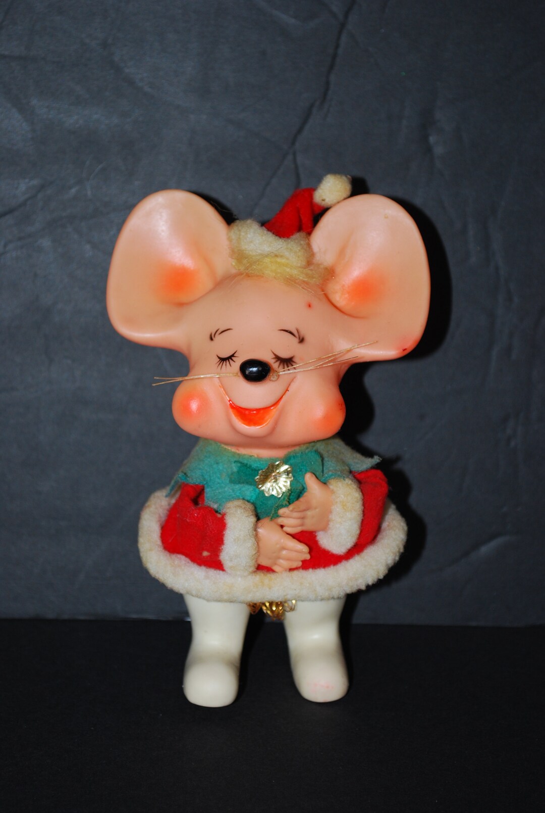 Vintage Big Eared Mouse Christmas Pixie Mouse Bendable Ornament - Etsy