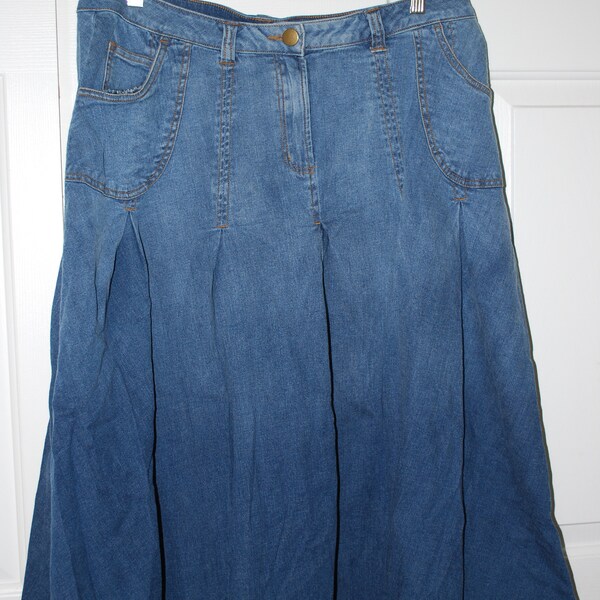 Blue Jean Skirts Etsy