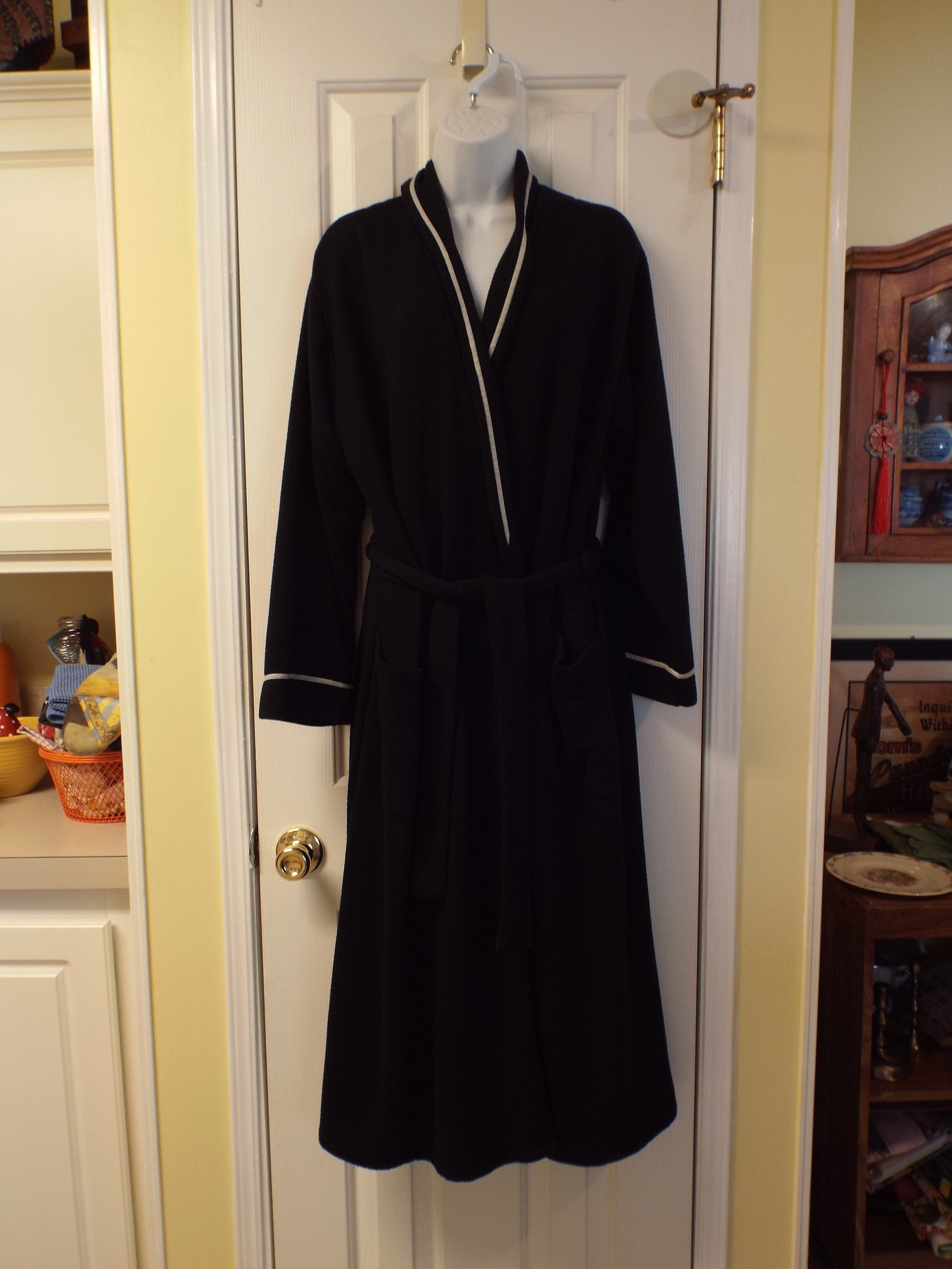 Black & White Robe Women's Vintage Lingerie - Etsy