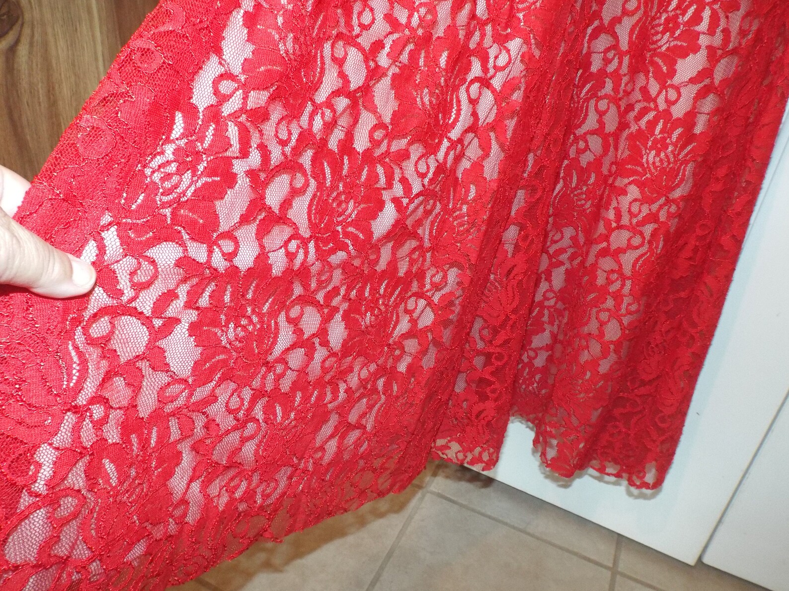 Vintage Red Lace Gown Women's Vintage Red Lace Dress - Etsy