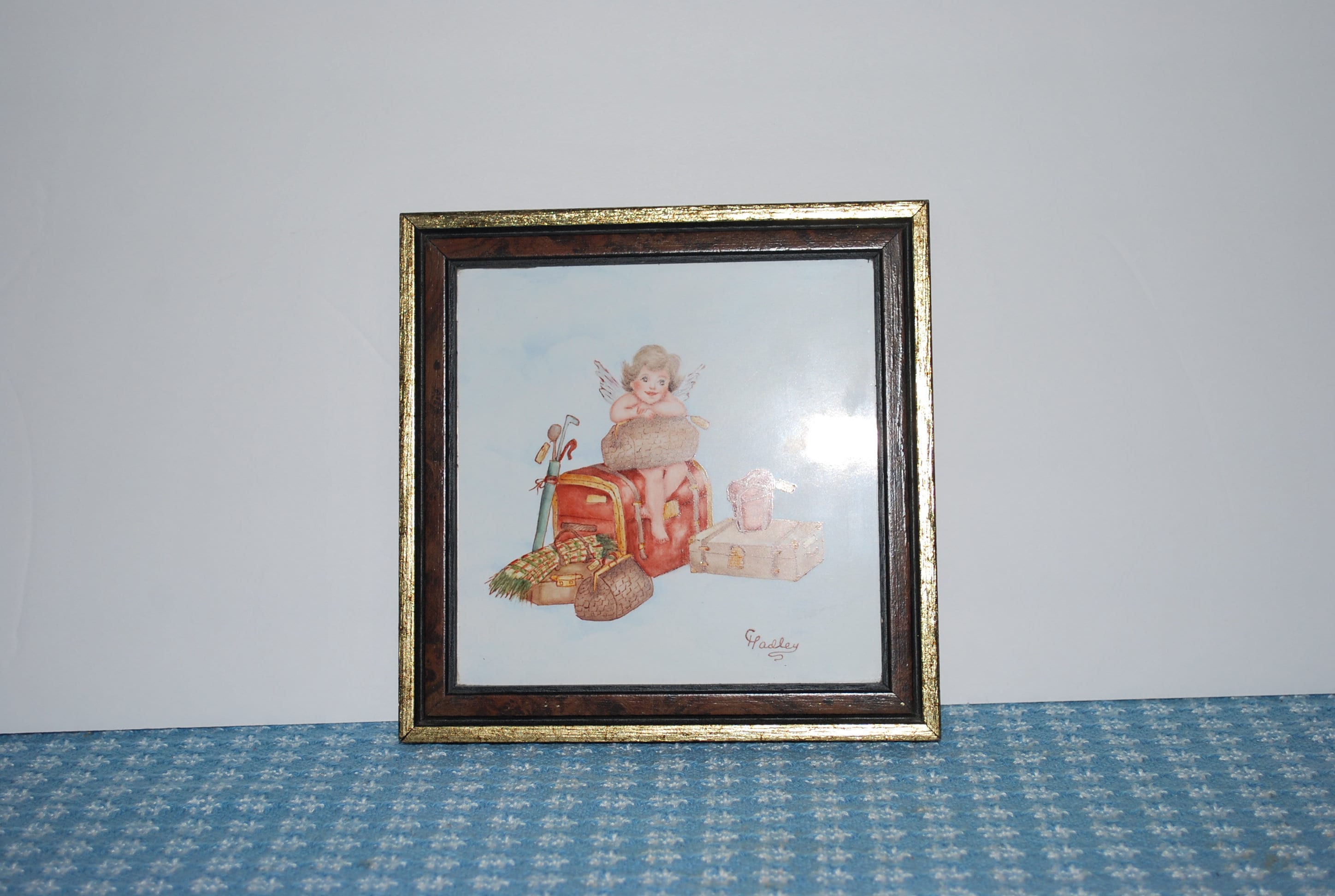 Hand-painted Cupid Tile by Hadley - Etsy
