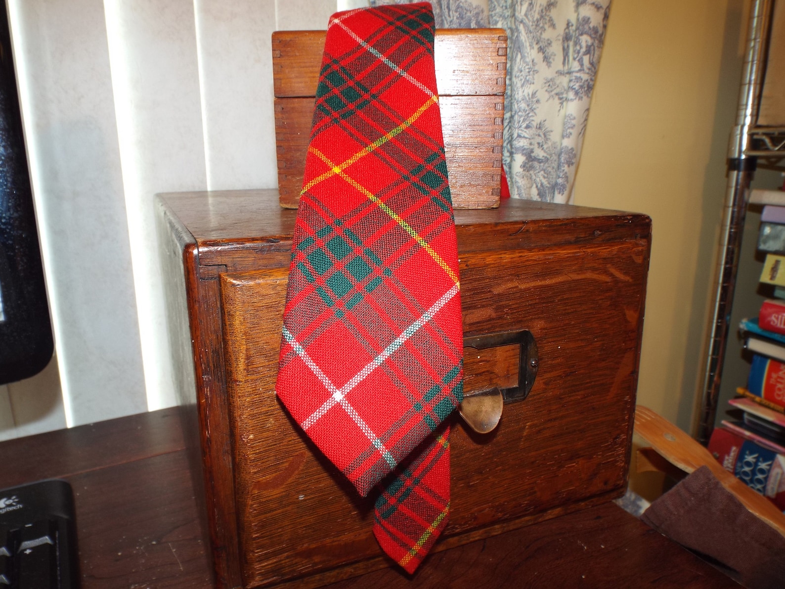 Men's Scottish Necktie Scotland Tartan Necktie Red Plaid | Etsy