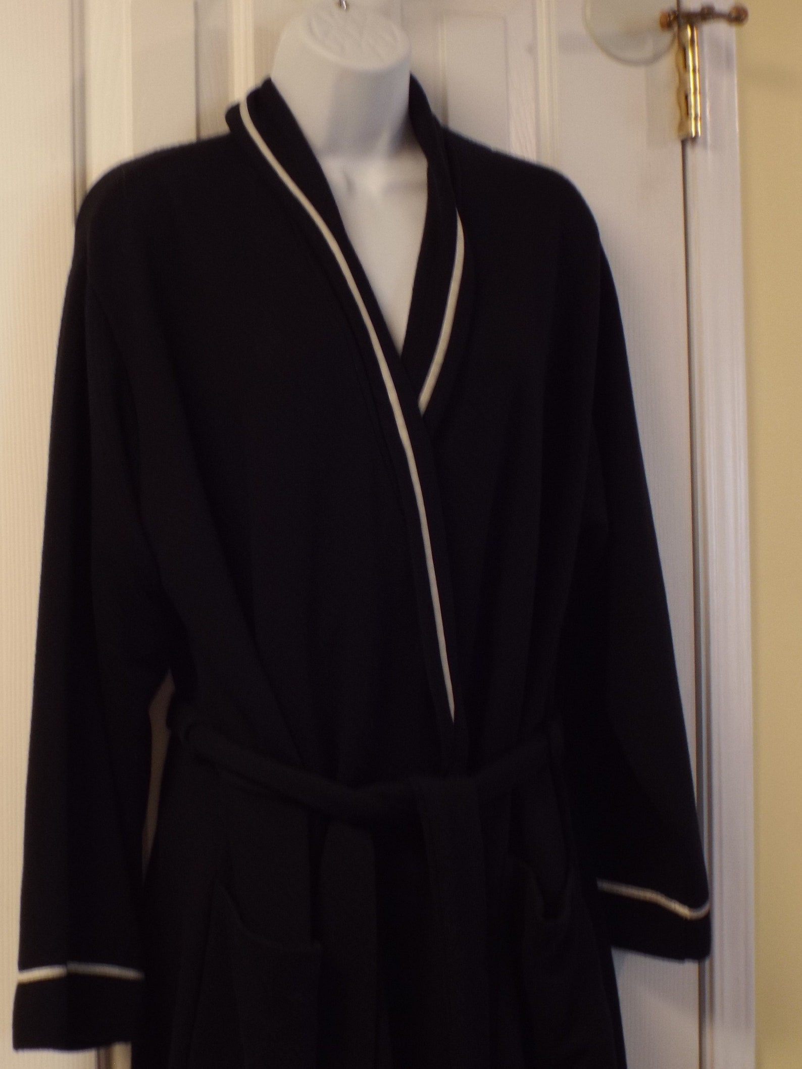 Black & White Robe Women's Vintage Lingerie | Etsy