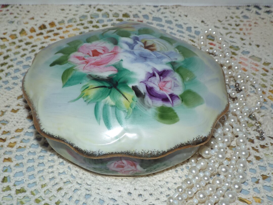 Hand Painted Trinket Box, Jewelry Box, - Etsy