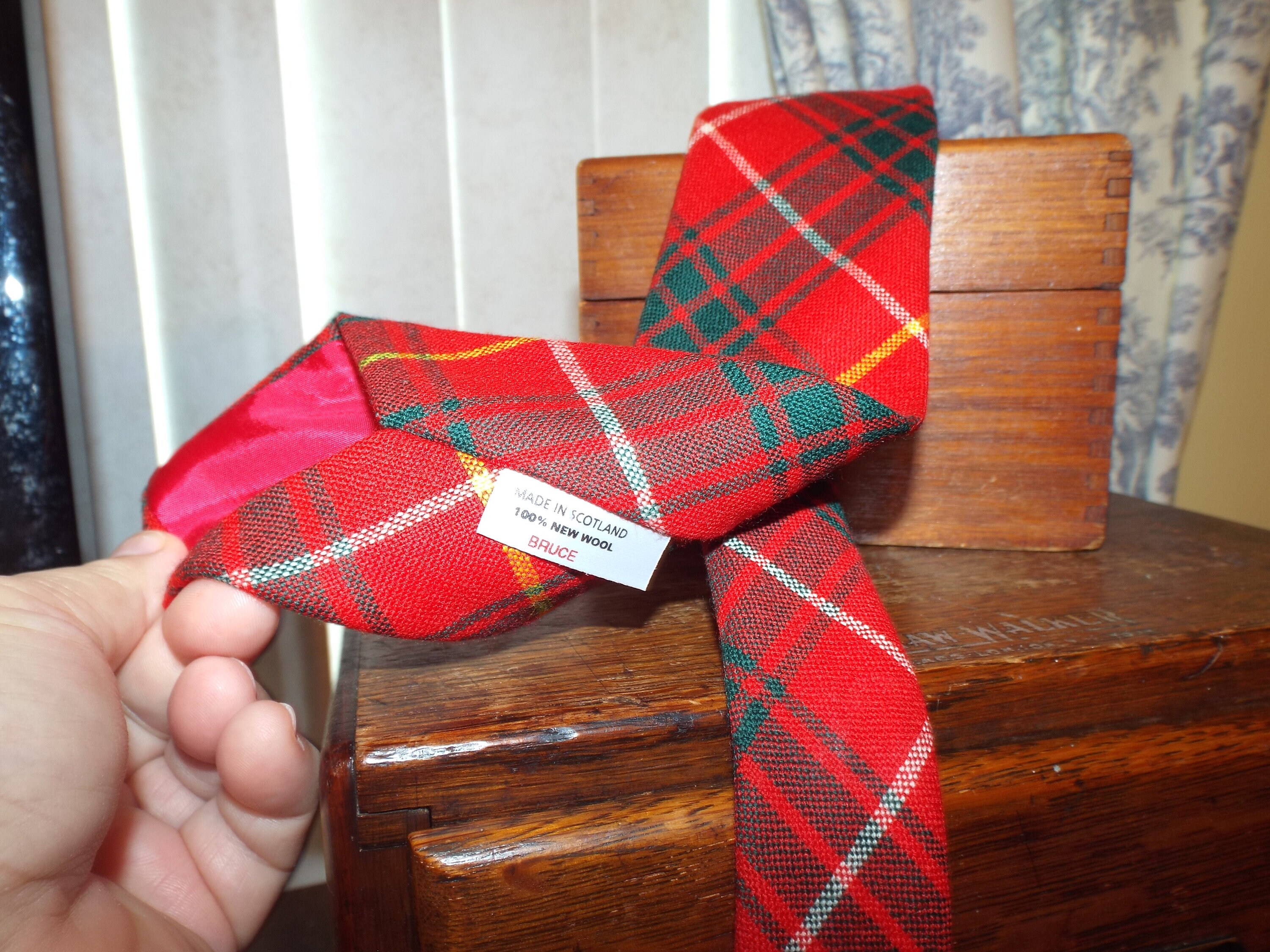 Men's Scottish Necktie Scotland Tartan Necktie Red Plaid - Etsy