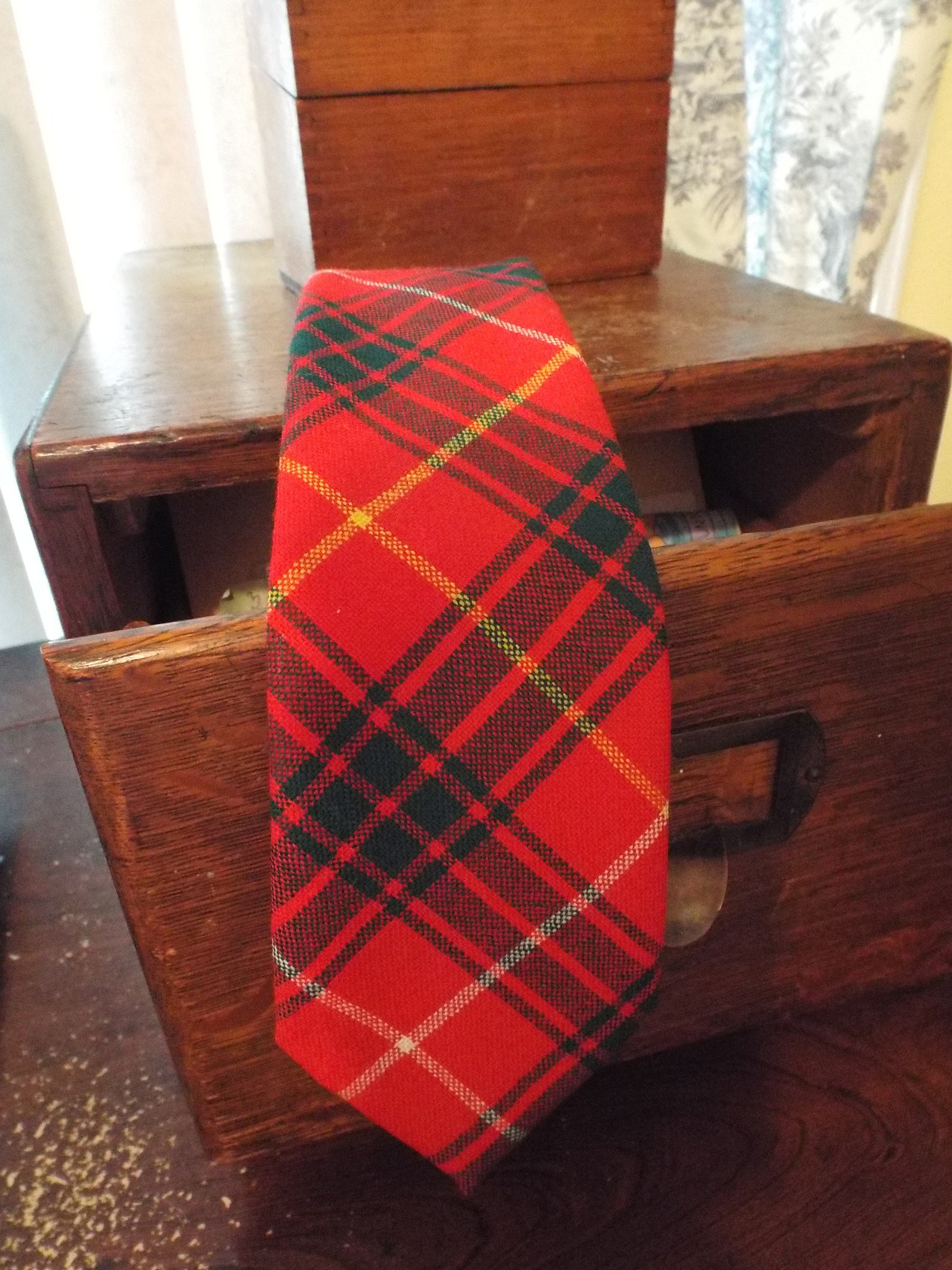 Men's Scottish Necktie Scotland Tartan Necktie Red Plaid | Etsy