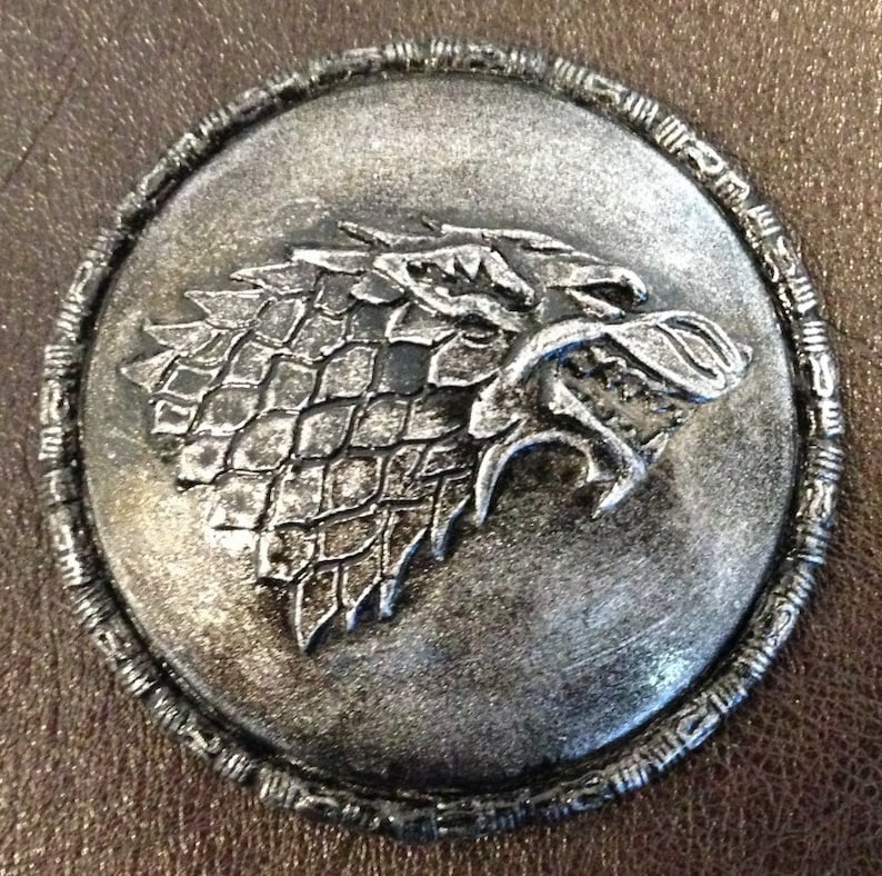 Game of Thrones House Stark Sigil Silver Badge / Pin - Etsy