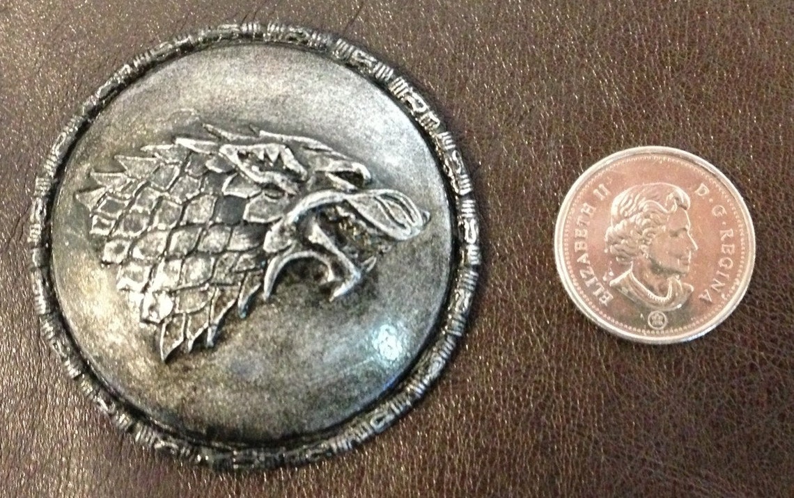 Game of Thrones House Stark Sigil Silver Badge / Pin - Etsy UK
