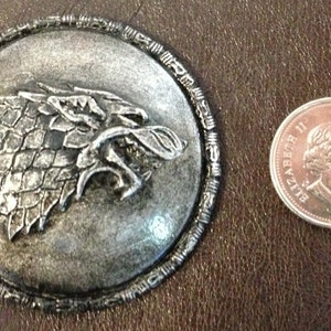 Game of Thrones House Stark Sigil Silver Badge / Pin - Etsy