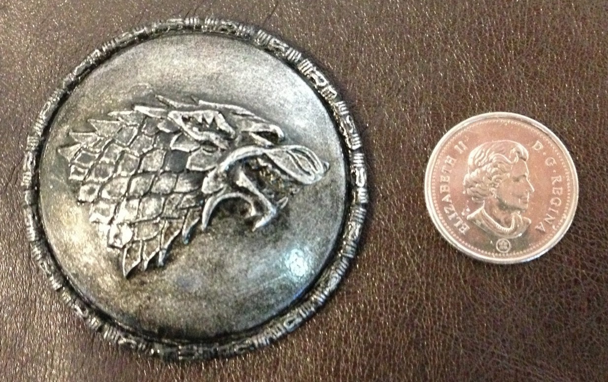 Game of Thrones House Stark Sigil Silver Badge / Pin - Etsy