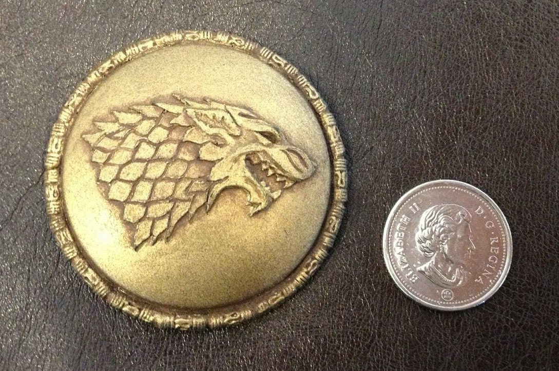 Game of Thrones House Stark Sigil Gold Badge / Pin | Etsy
