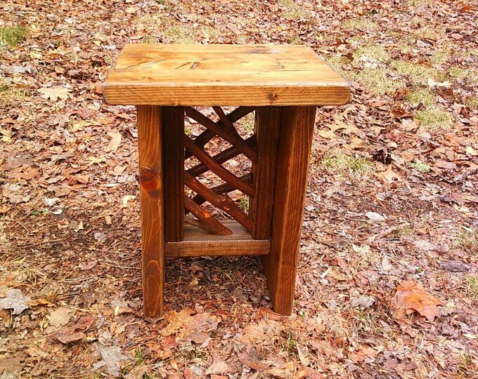 Rustic Handmade End Table Log Cabin Adirondack Furniture by J. Wade ...