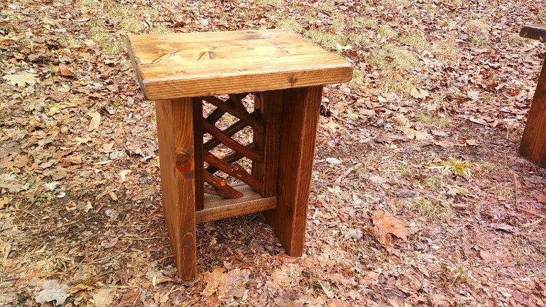 Rustic Handmade End Table Log Cabin Adirondack Furniture by J. Wade ...