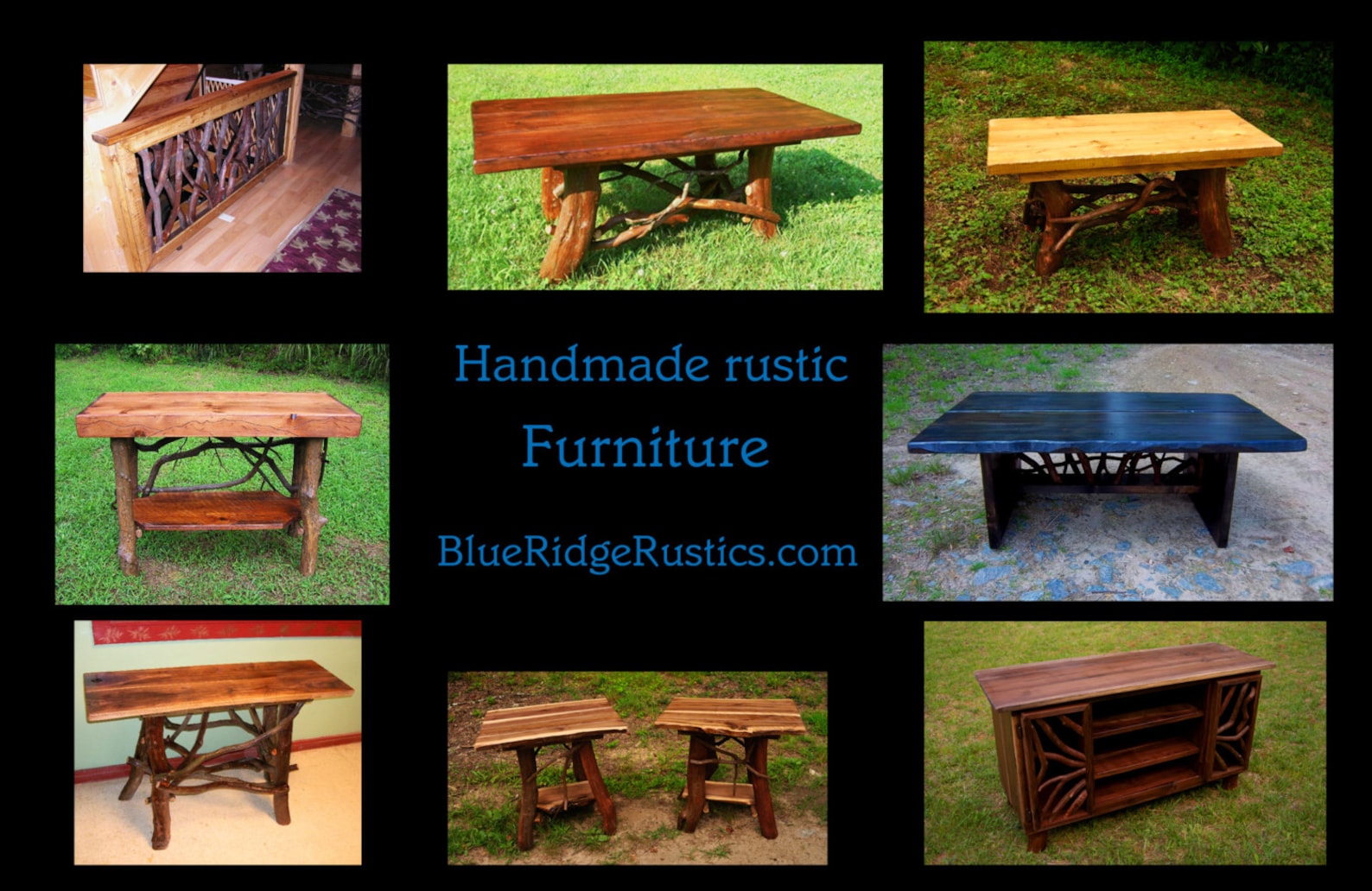 Rustic Tree Trunk Console Entry Table Handmade Sofa 54" Table With ...