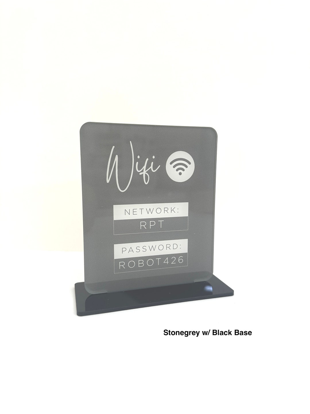 QR Code Wifi Sign: Acrylic Network Password Display (4.4 X 5.3) - Etsy
