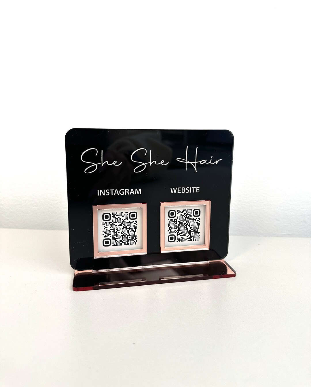 QR Code / 2 Codes / Social Media Sign / QR Code Sign / SIZE 4.5x5.25 - Etsy