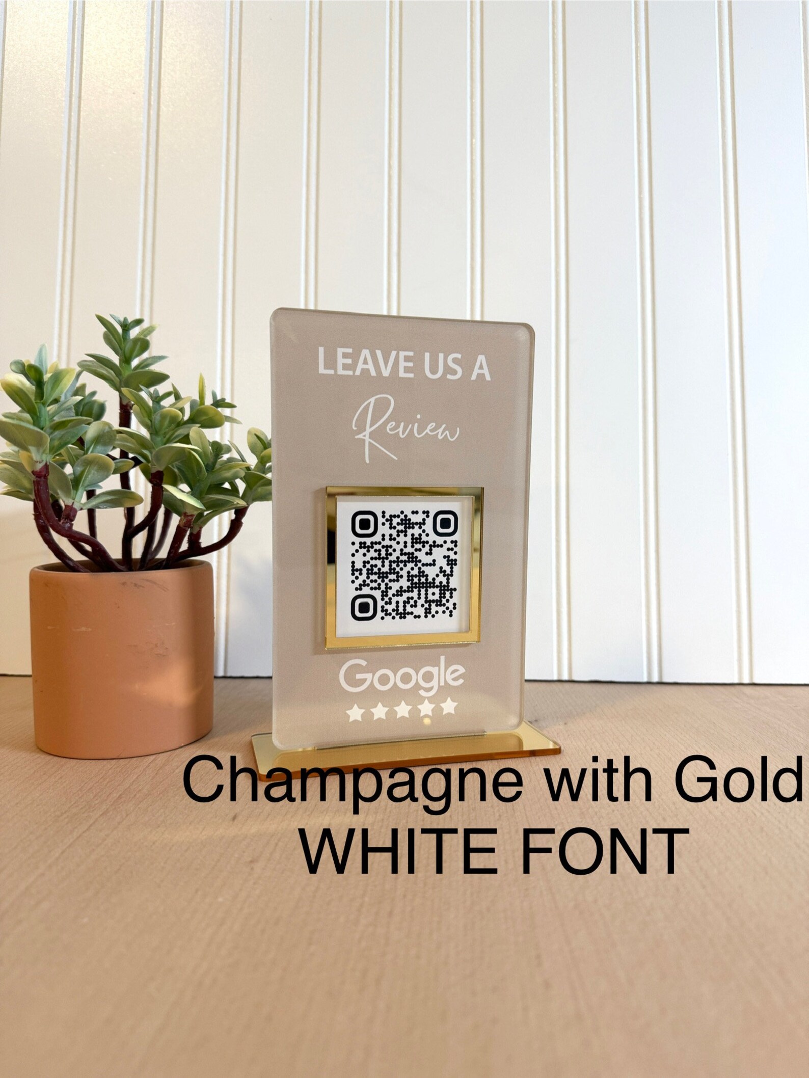 LARGE Google Review QR Code Sign: Business Feedback Plaque, NFC Option ...