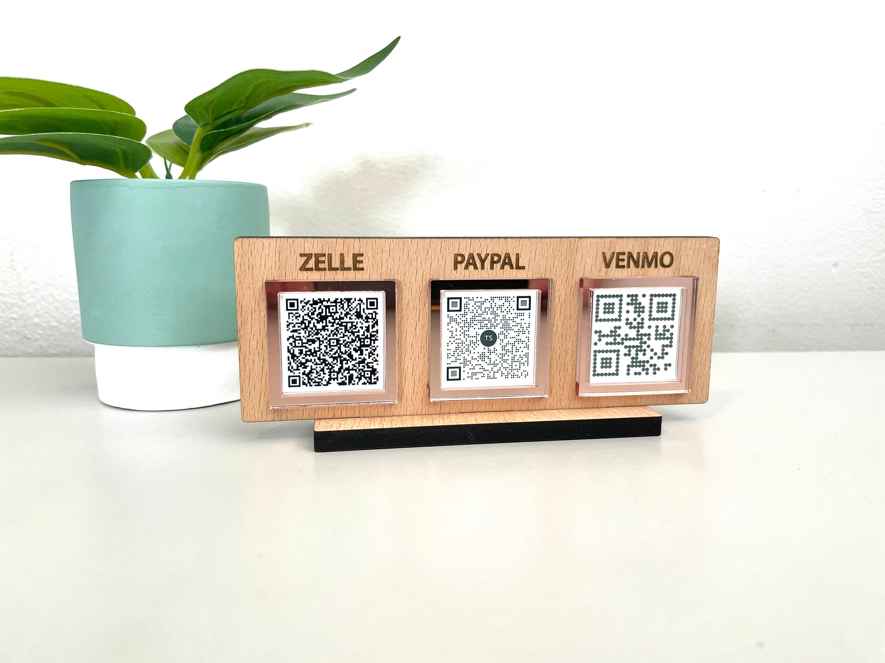 QR Code Sign MINI Wood / Social Media Sign With 1 to 4 Codes - Etsy Canada