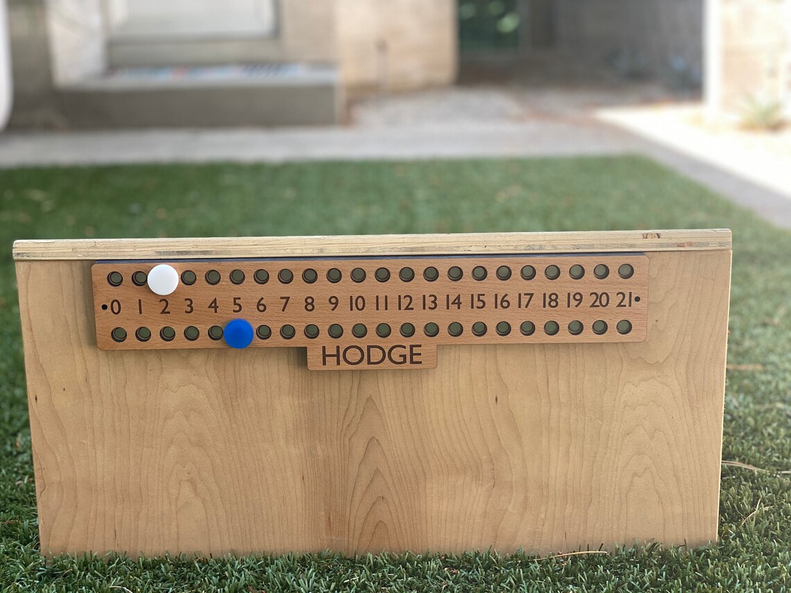 Corn Hole / Ping Pong Score Board Personalized with Your Name | Etsy