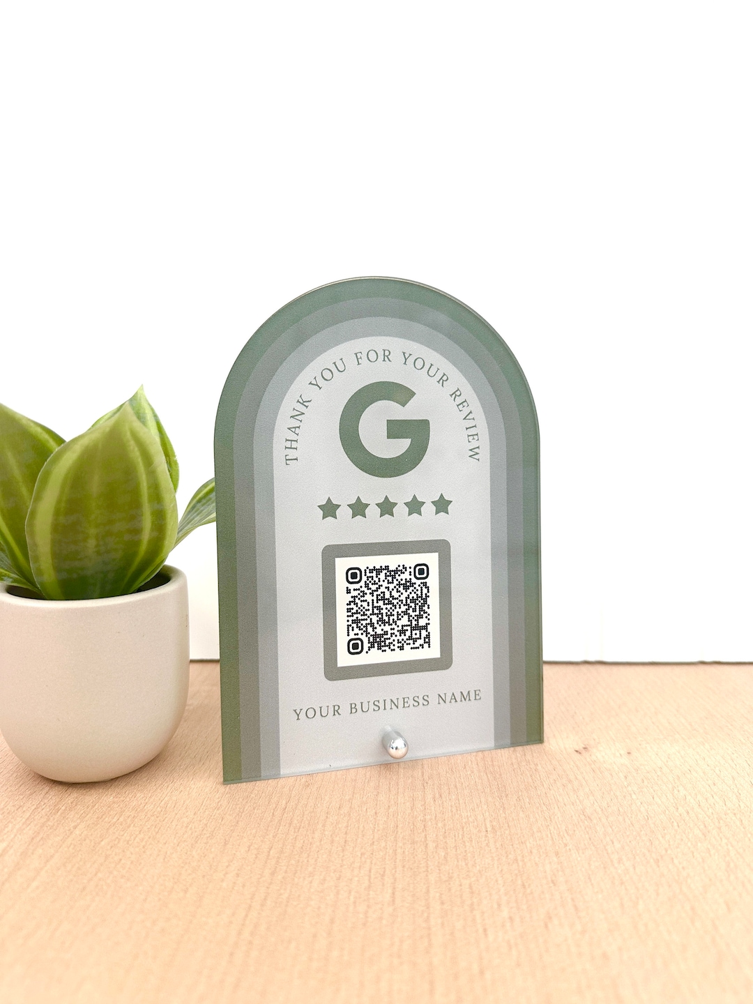 QR Code Display Sign, Business Review, QR Code Plaque, One Code - Etsy