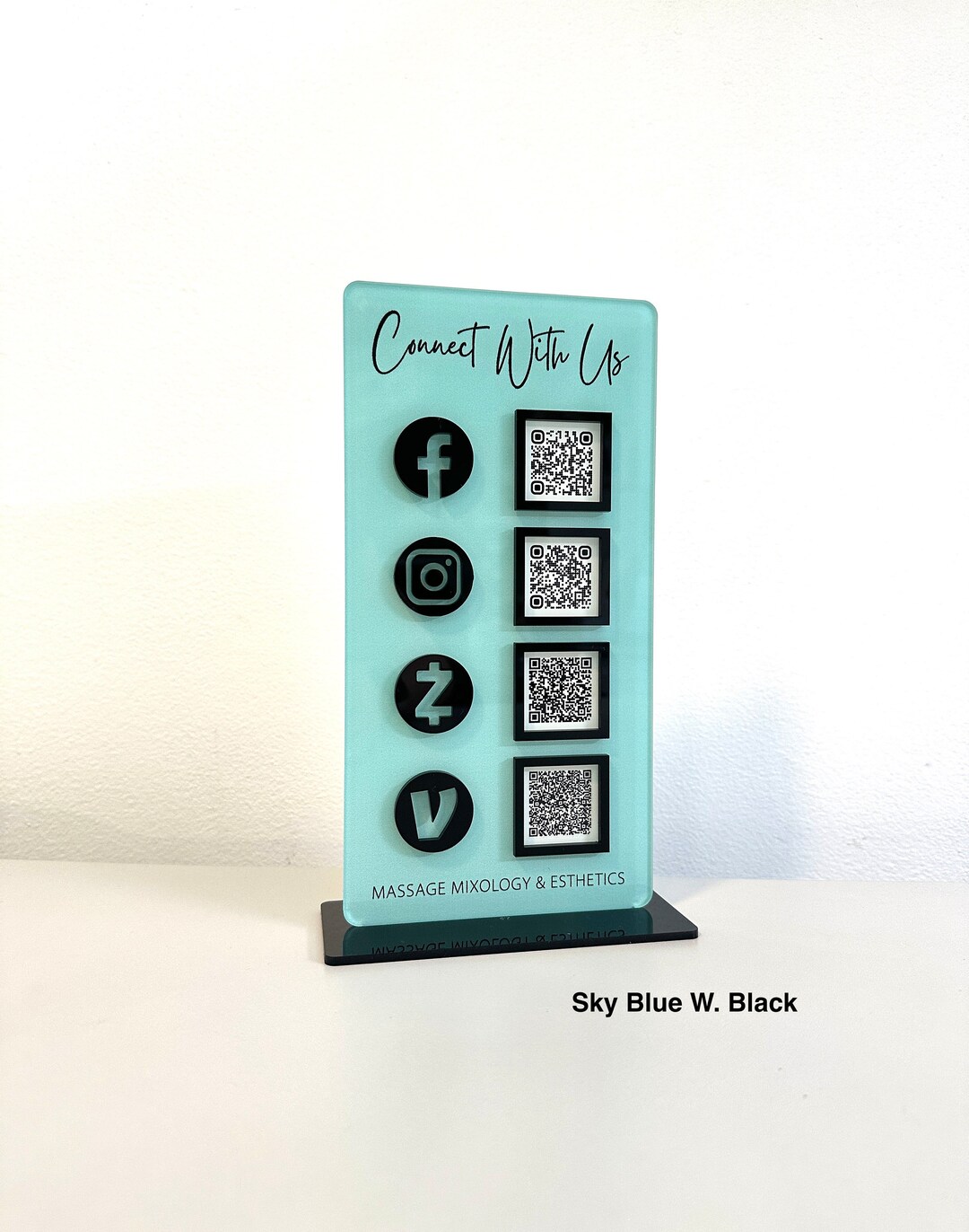 Custom Acrylic QR Code Sign: Small Business Shop Decor (4.5x9) - Etsy
