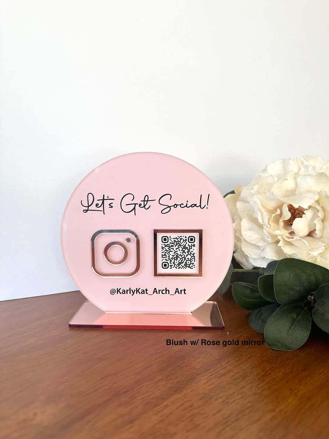 Acrylic QR Code Sign: Social Media Display (5.8x5.5) - Etsy