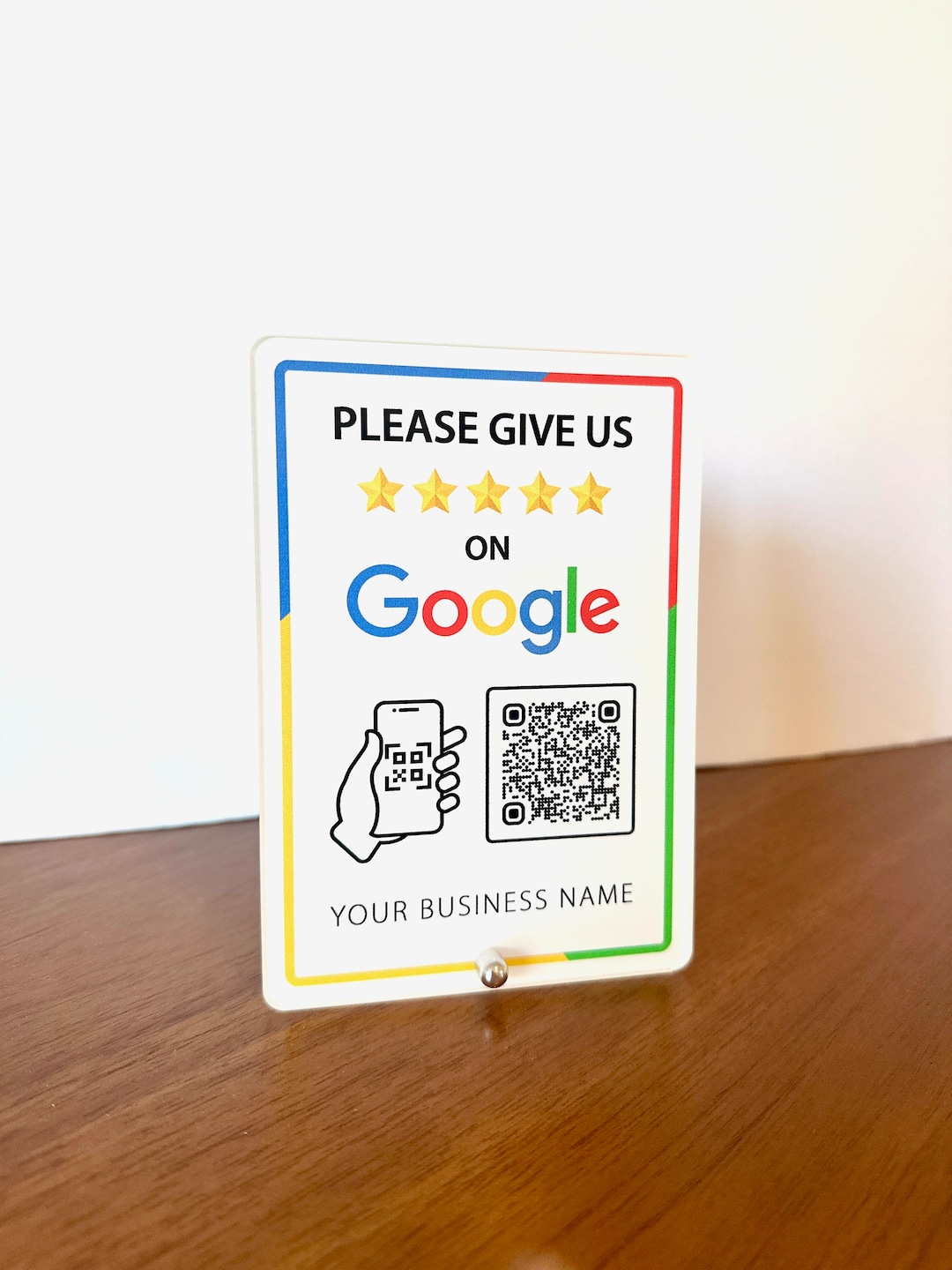 Nfc Google Review, QR Code Display Sign, Business Review, QR Code ...
