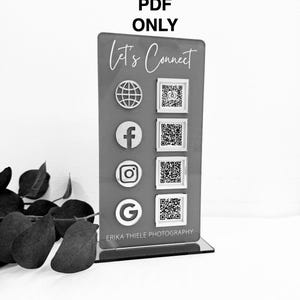 Acrylic QR Code Display Sign: Social Media, Payment Codes - Etsy