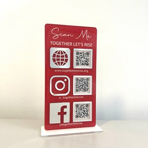Customizable QR Code Display Sign: Scan to Pay, Connect With Us 4.5x8.7 ...