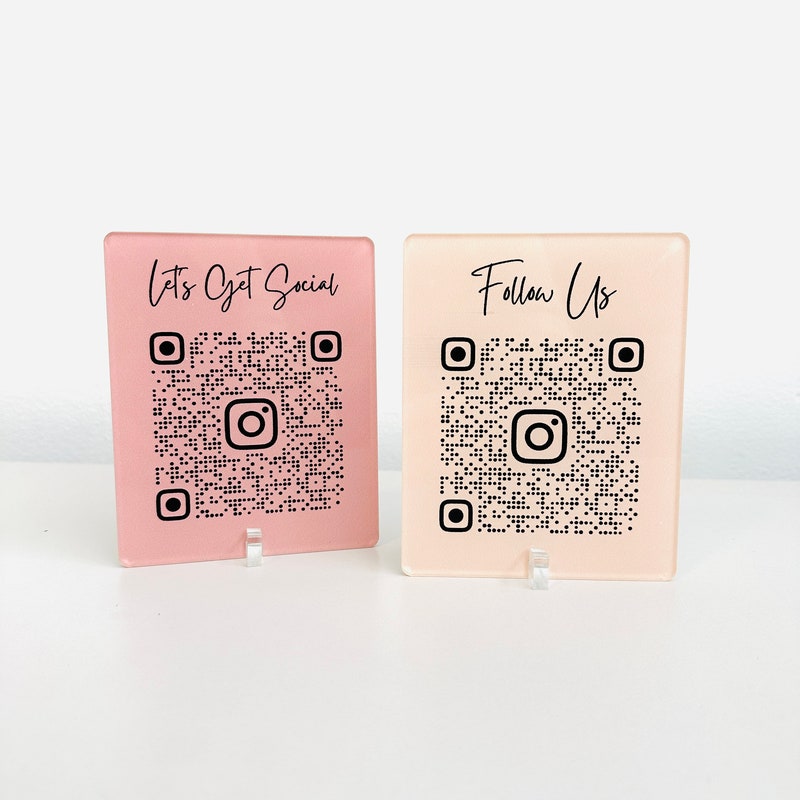 4 X Qr Code Display Etsy