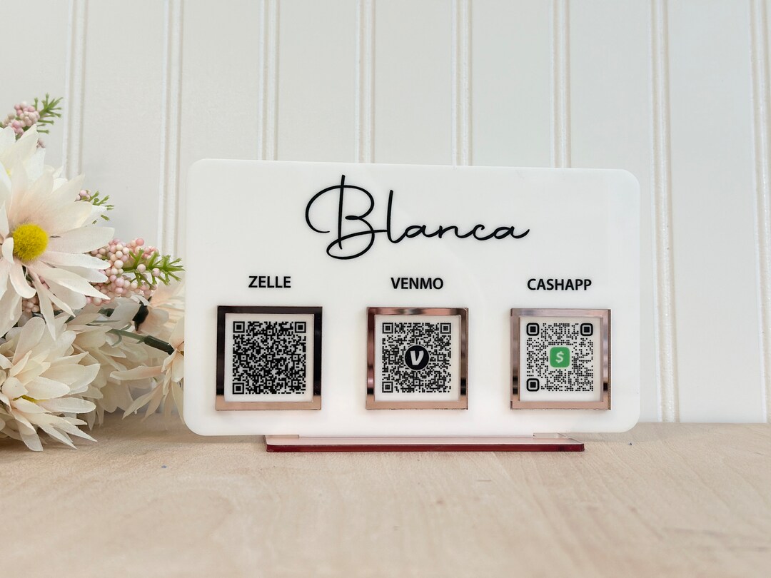 QR Code Display Sign Acrylic, Let’s Get Social, Social Media Sign ...