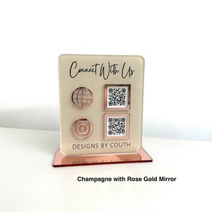Acrylic QR Code Sign: Social Media Display, Two Codes (4.25 X 5.25) - Etsy