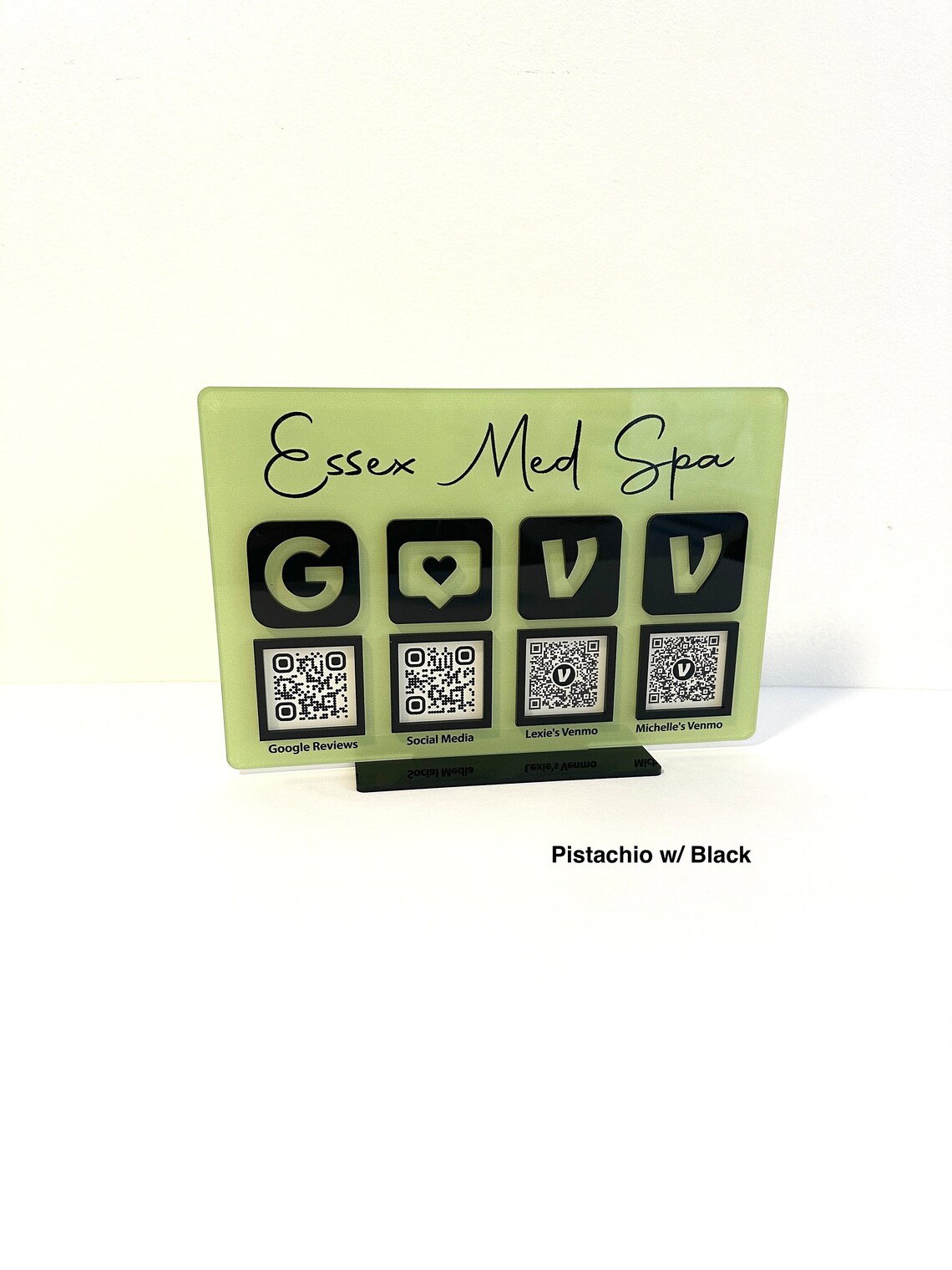 Custom QR Code Social Media Sign: 4-icon Display - Etsy
