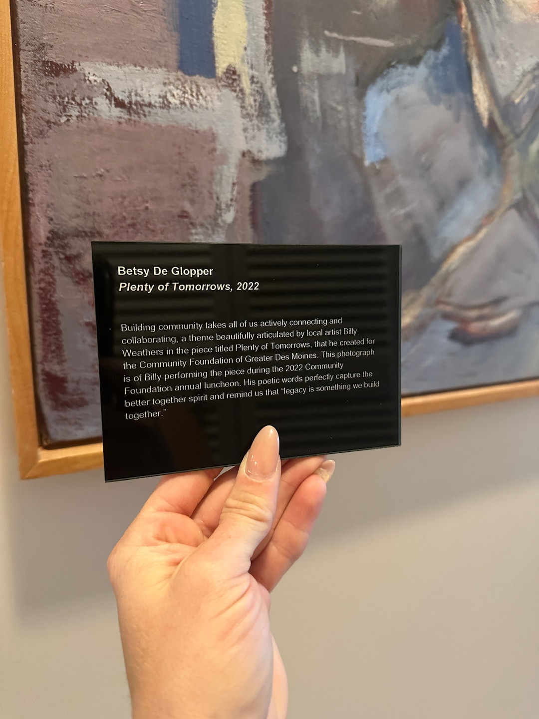 Artist Sign, Self Adhesive, Acrylic Plaque, Personalized Gallery Wall ...