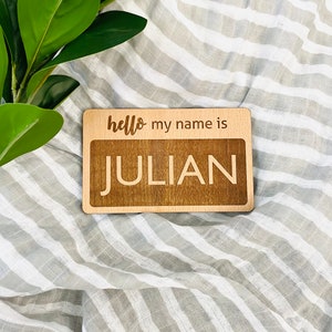 Hello My Name is Sign ALL CAPS FONT / Birth Announcement / - Etsy