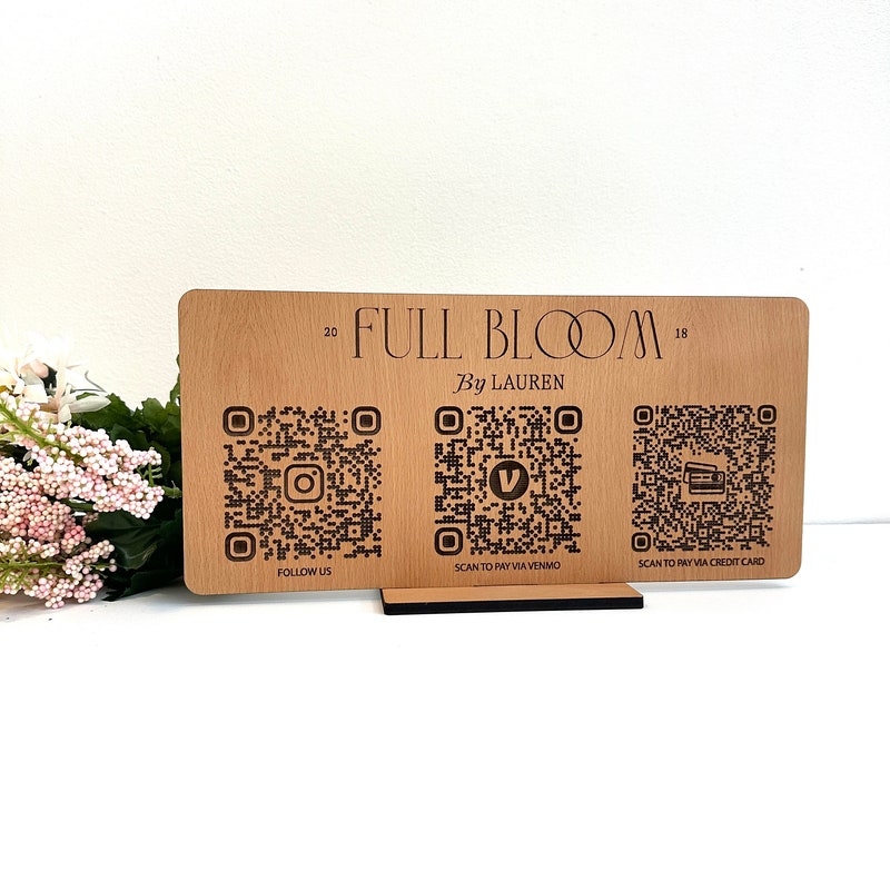 Wood Qr Code Sign - Etsy