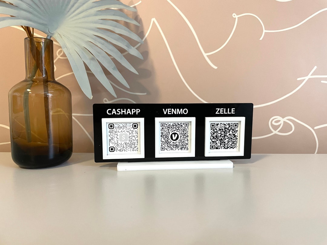 QR Code Sign MINI / Colored Acrylic / Social Media Sign Single With 1 ...