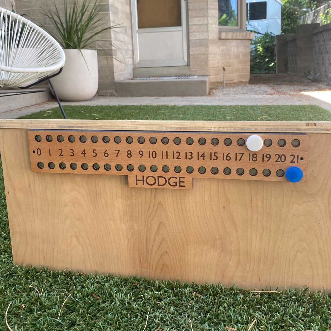 Corn Hole / Ping Pong Score Board Personalized With Your Name - Etsy