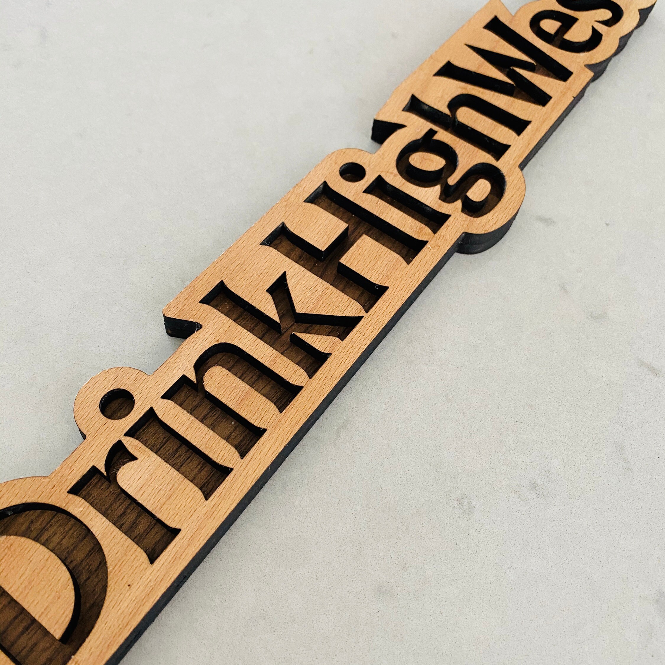 Custom 3D Wood Sign: Laser Cut Beech & Walnut Trade Show Prop - Etsy