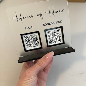 QR Code / 2 Codes / Social Media Sign / QR Code Sign / SIZE 4.5x5.25 - Etsy